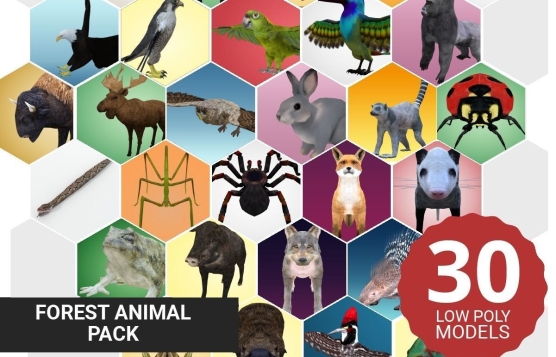 30 Forest Animals Super Pack